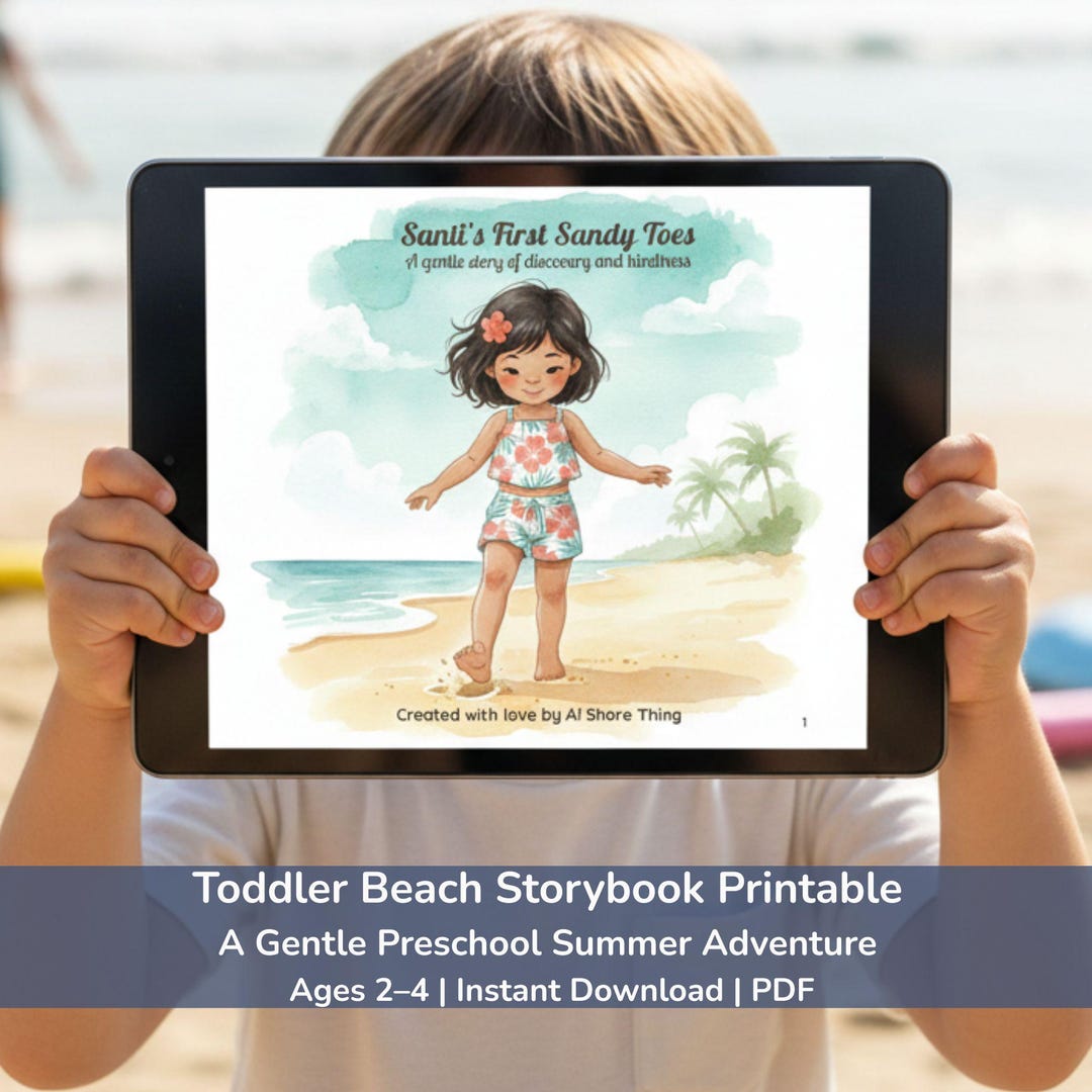 Printable Toddler Beach Story | Preschool Summer Adventure Book | Kids ...