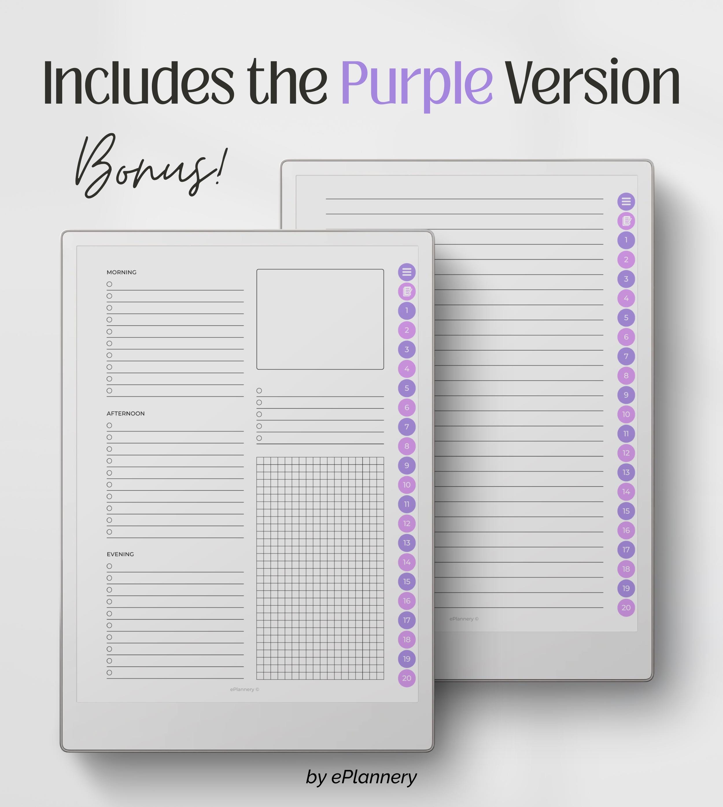 Templates for Remarkable Paper Pro, 150 Digital Notebook Pages for Note ...