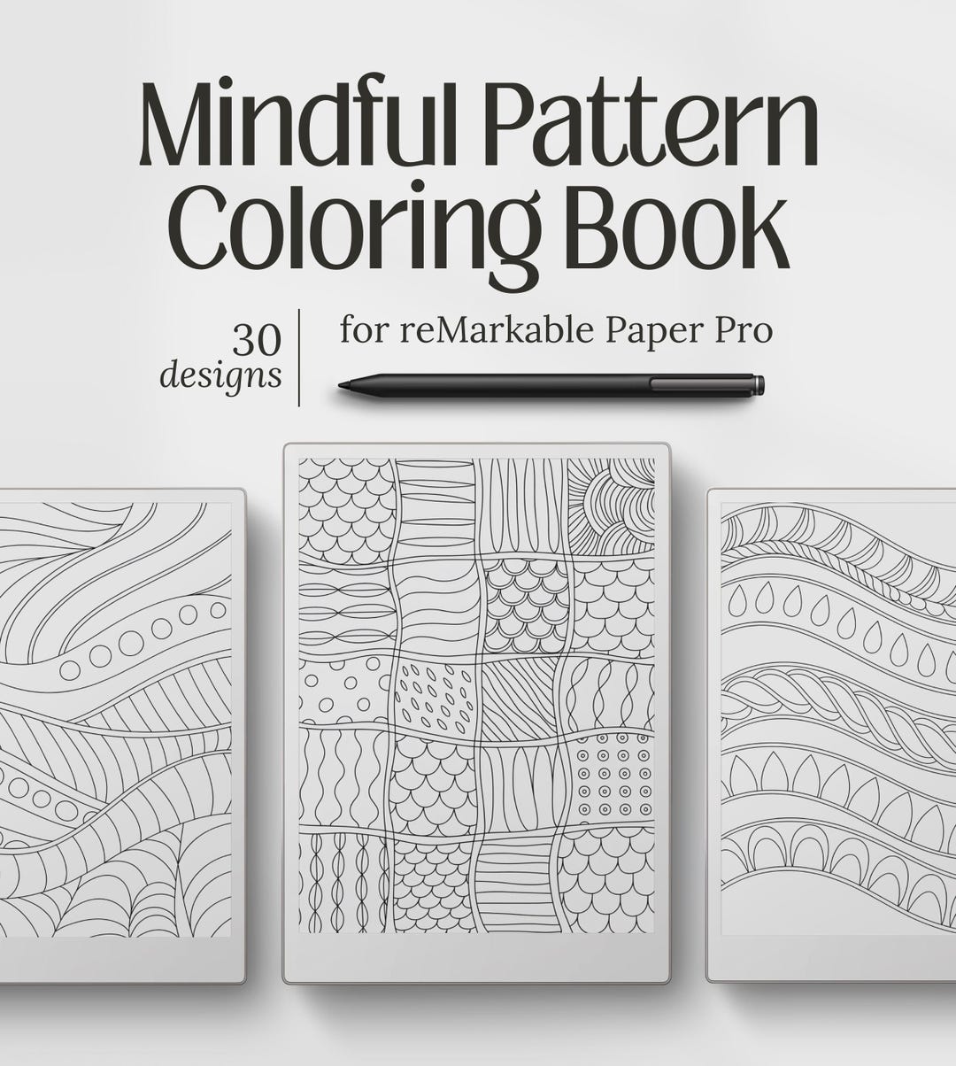 Remarkable Paper Pro Templates, Pattern Coloring Book for Relaxation ...