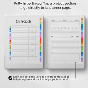 Project Planner Templates for Remarkable Paper Pro, Productivity, Tasks ...