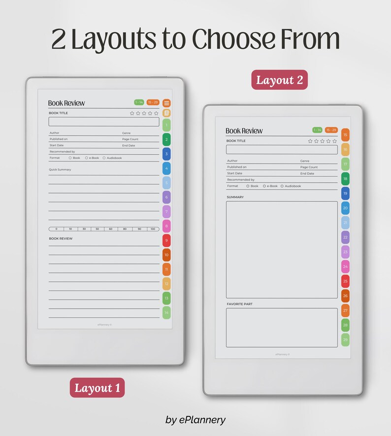Remarkable Paper Pro Move, Digital Book Review Organizer, 2 Layout ...