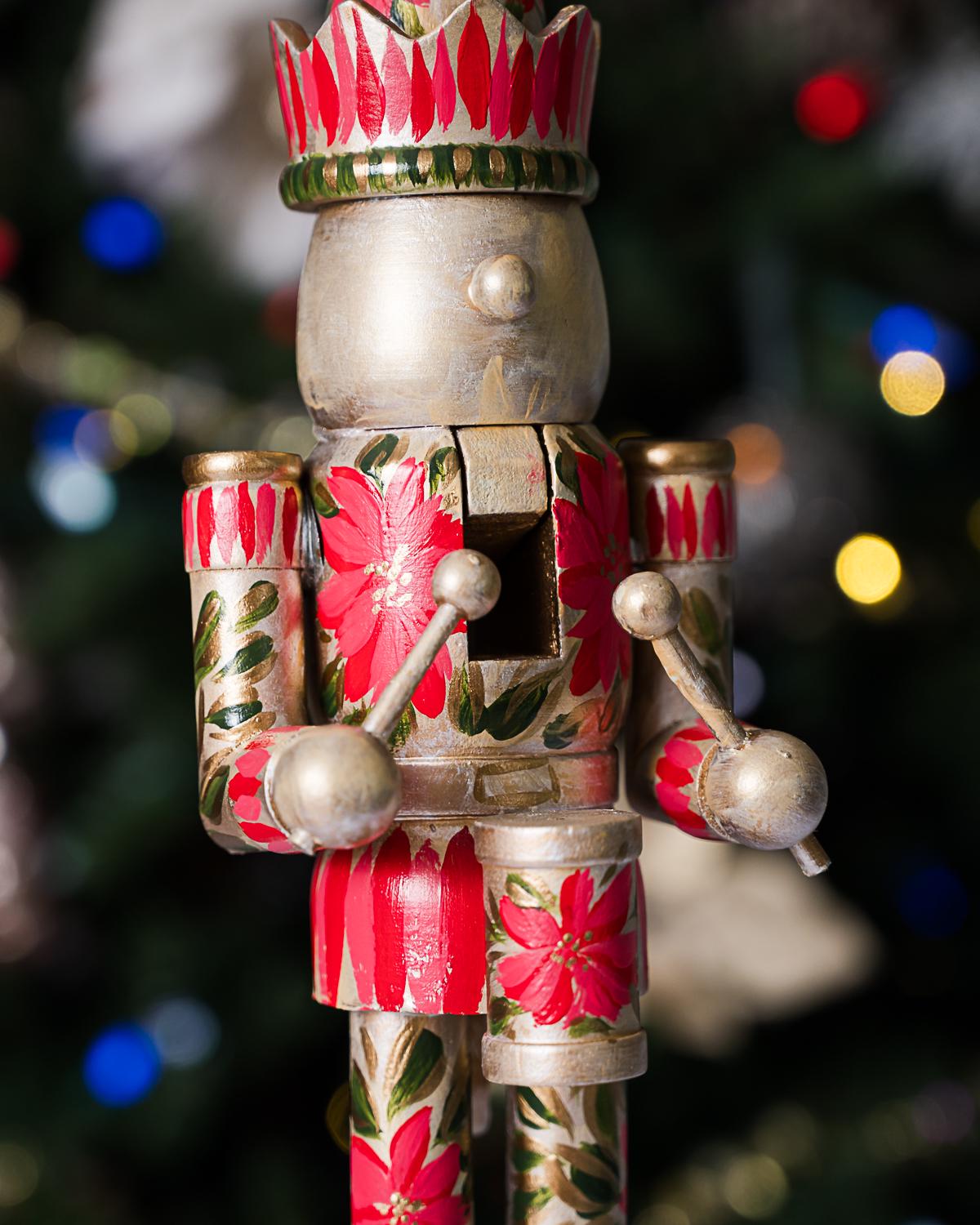 Hand-painted Floral Artisan Nutcracker by Florida Artist - Etsy