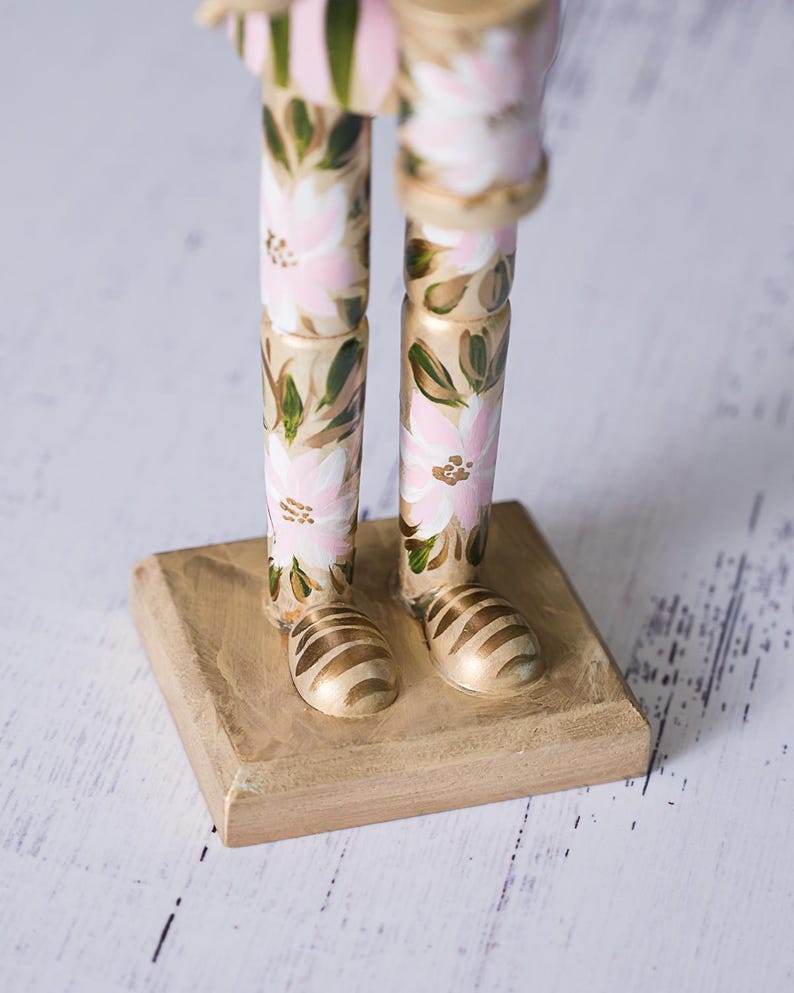 Hand-painted Floral Artisan Nutcracker by Florida Artist - Etsy