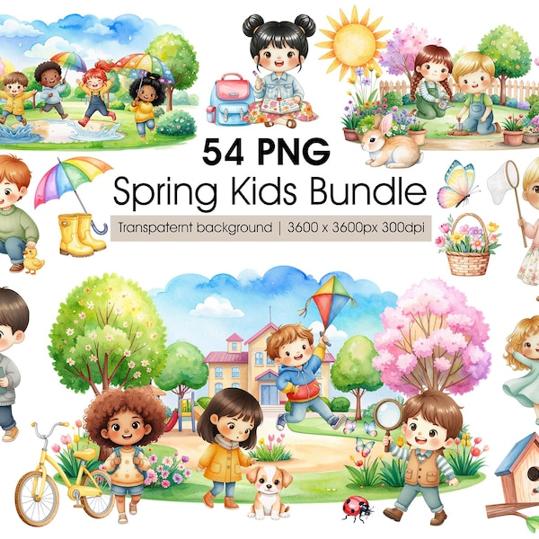 Spring Clipart - Etsy