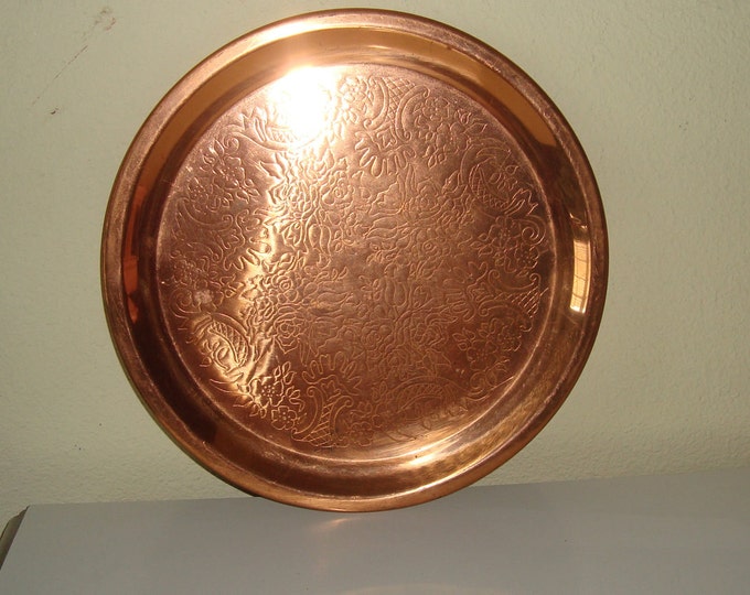 Princess House Copper Serving Tray - Etsy