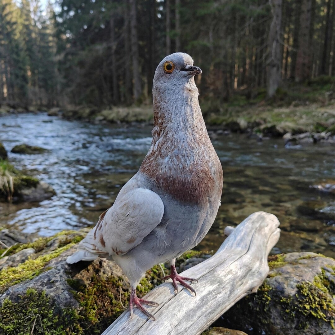 Real Gray Pigeon Taxidermy | Rock Dove Bird Mount | Iridescent Neck ...