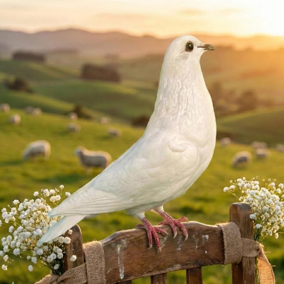 Real White Pigeon Taxidermy | Release Dove Specimen | Magician's Bird ...
