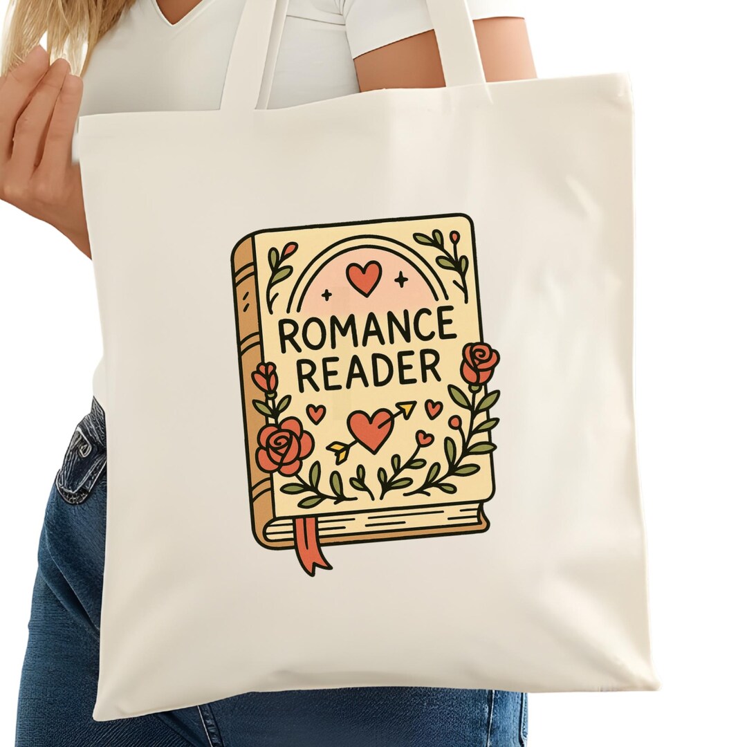Romance Reader Bookish Tote Bag – Reading Tote for Book Lovers – Book ...