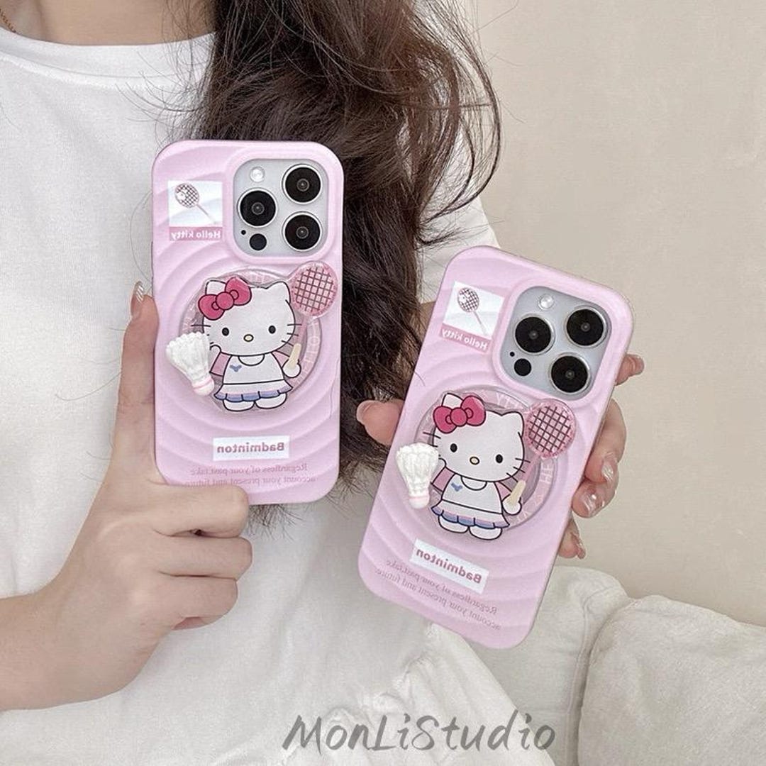 IPhone 17 Sporty Pink Badminton Hello Kitty Magsafe Phone Case, iPhone ...