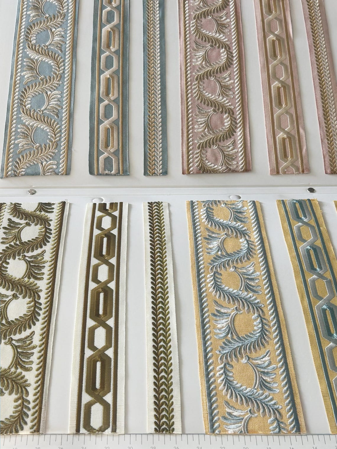 Embroidered Trims for Drapery, Curtain Tapes, Upholstery Ribbon, by the ...
