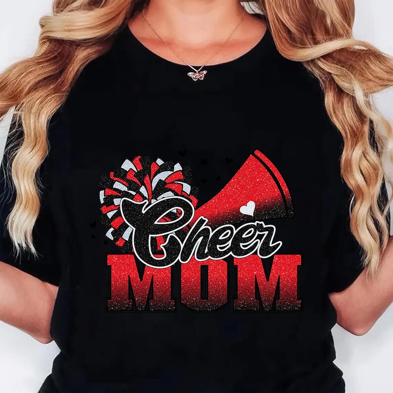 Cheer Black Red PNG Bundle | Cheer Mom Dad Family Squad Sublimation ...