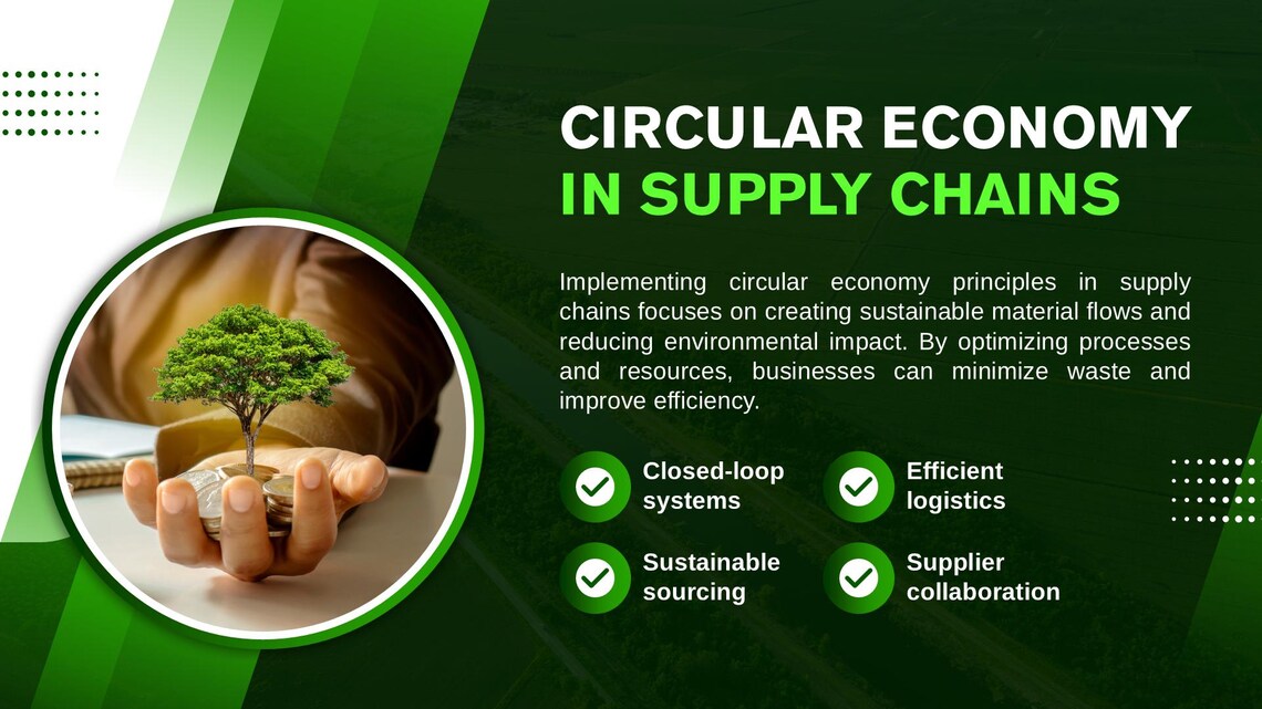 Green Circular Economy Powerpoint Template | Sustainability ...