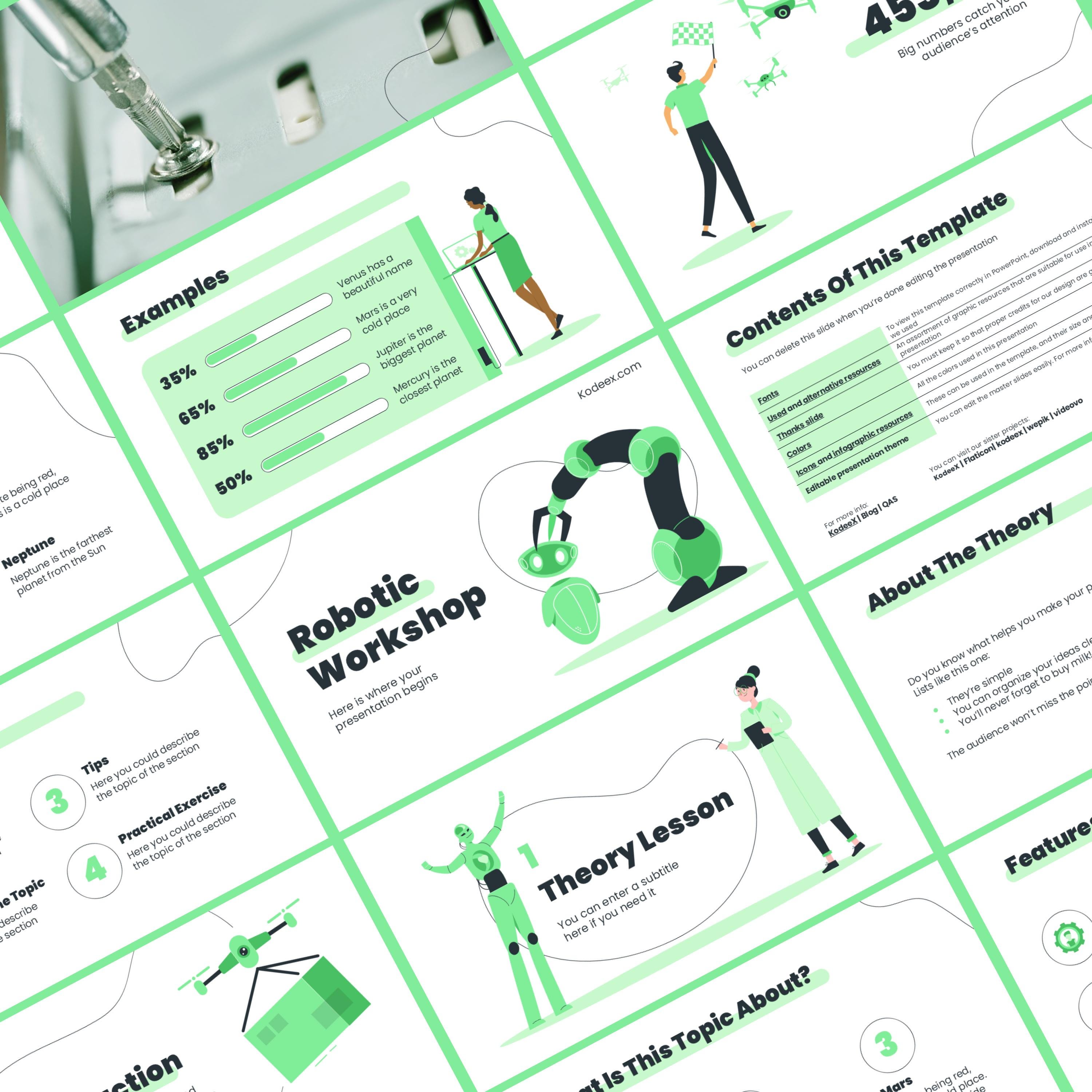 Robotics Workshop Powerpoint Template – STEM Training & Pitch Deck (40 ...