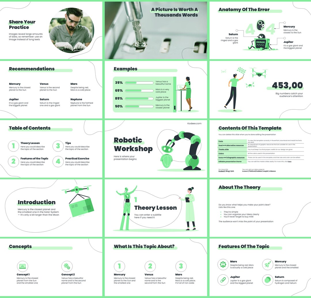 Robotics Workshop Powerpoint Template – STEM Training & Pitch Deck (40 ...