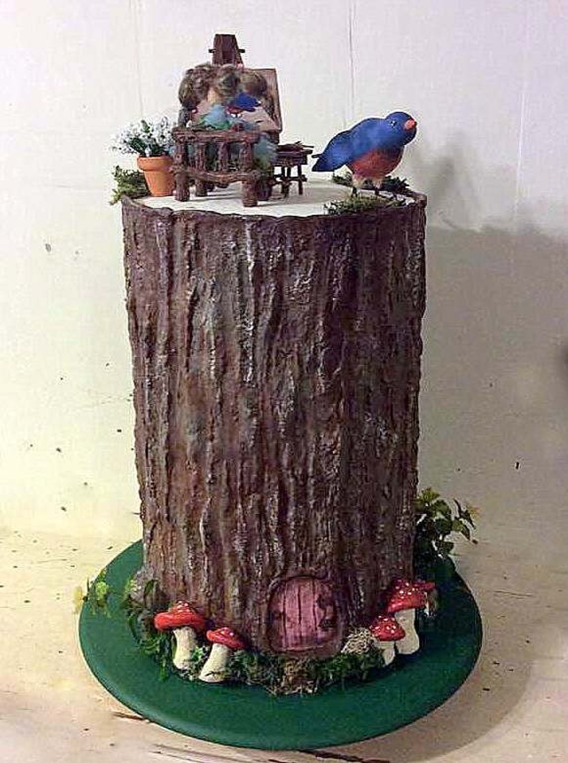 Fairy House, Tree Stump Fairy House, Fairy Garden House, Fantasy Fairy ...
