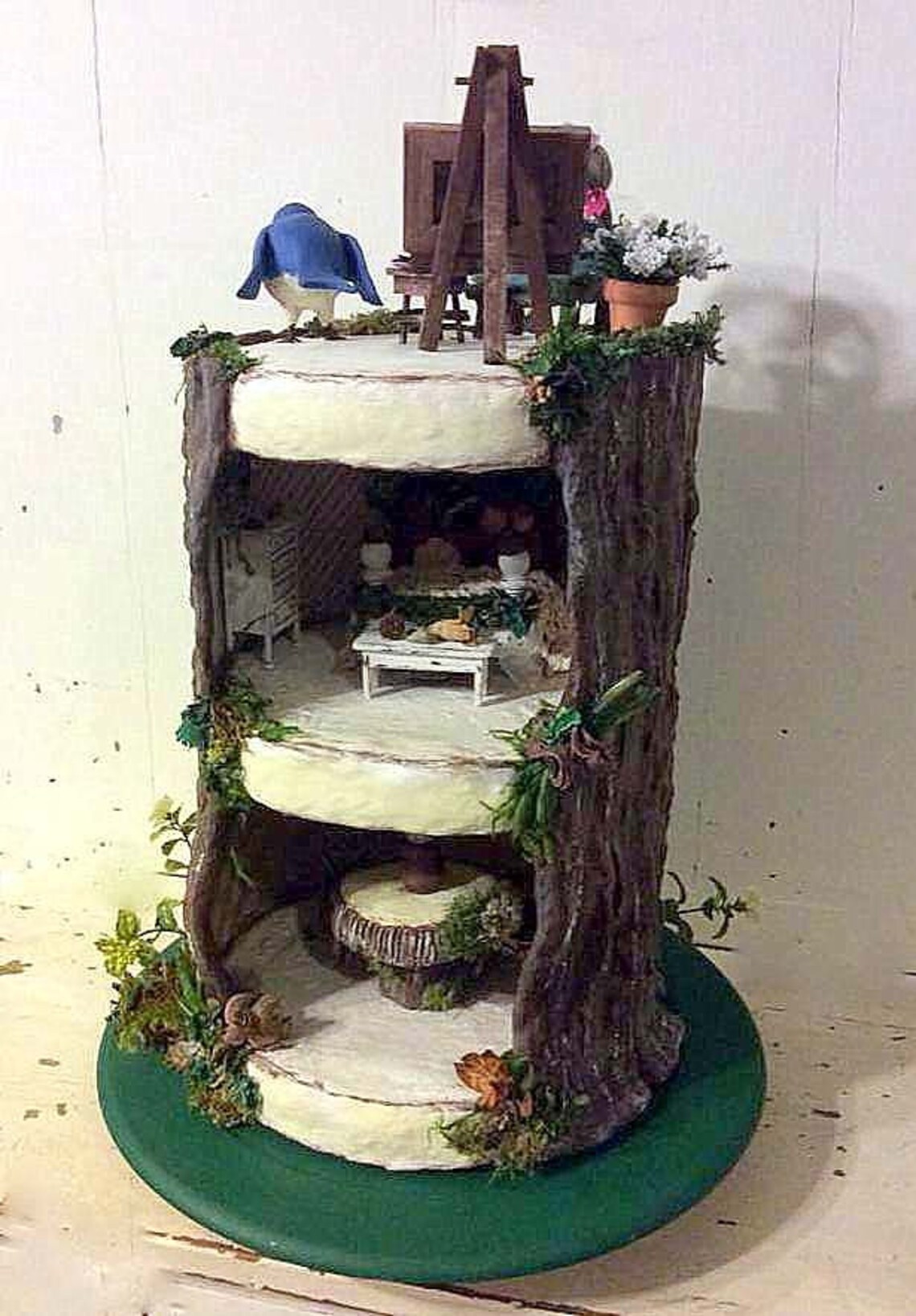 Fairy House, Tree Stump Fairy House, Fairy Garden House, Fantasy Fairy ...