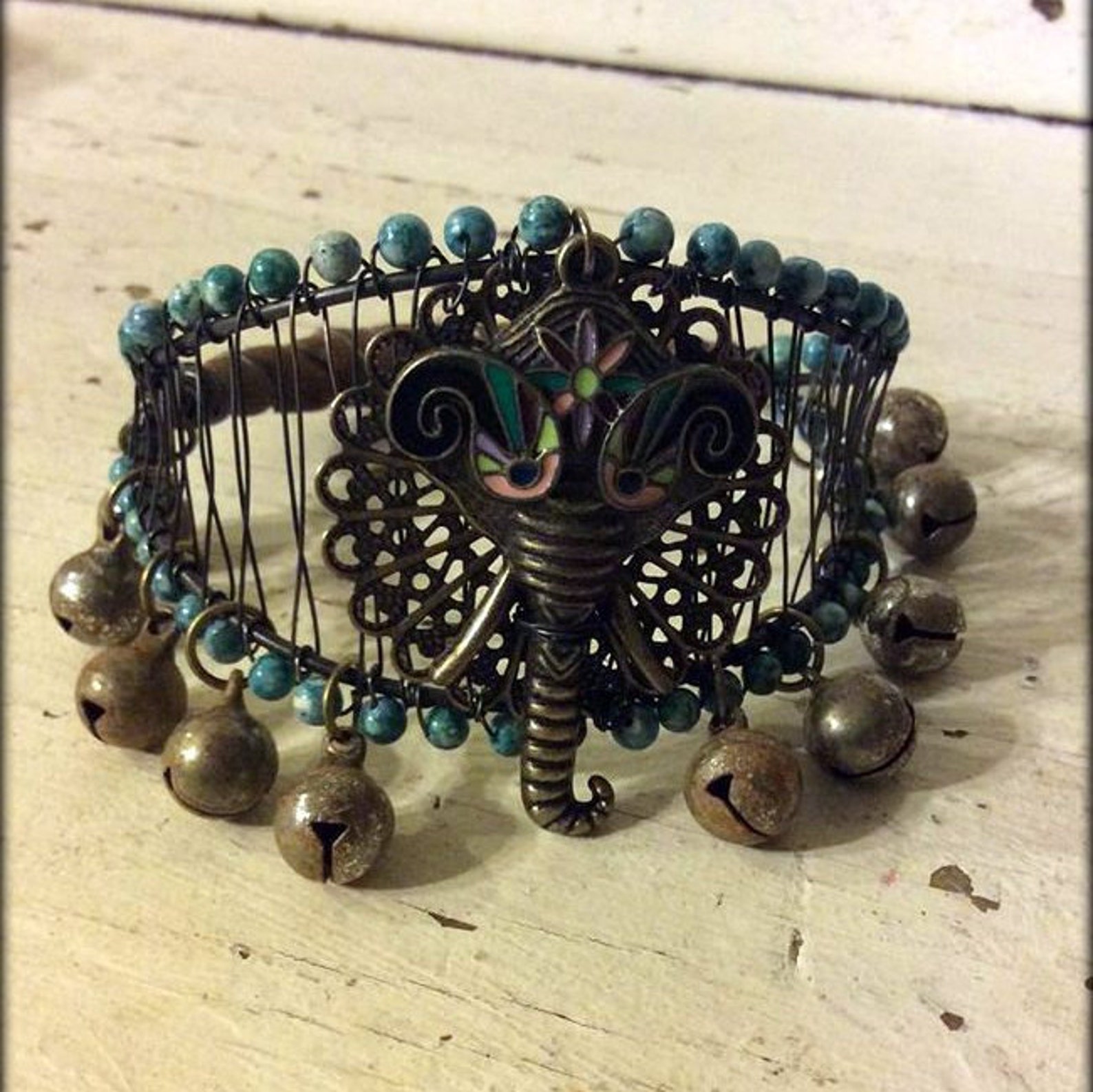 Gypsy Elephant Bangle Bohemian Bracelet Belly Dancer Bangle - Etsy