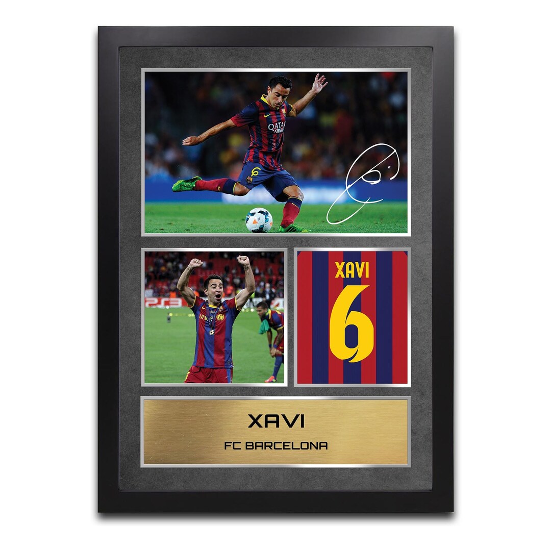Xavi Signed Framed - Autograph Print Football Memorabilia - Etsy