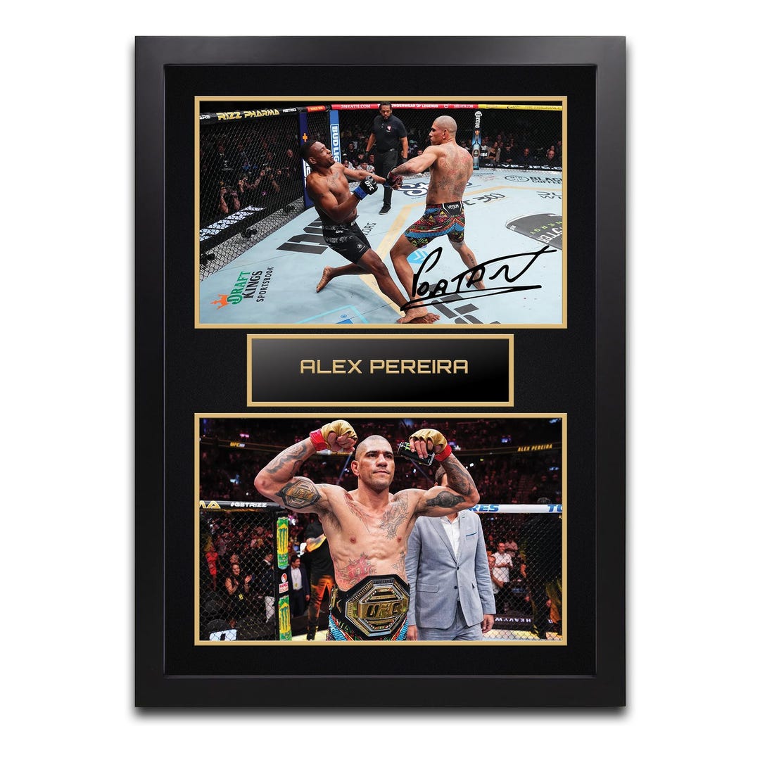 Alex Pereira MMA UFC Printed Autograph Memorabilia - Framed Gift - Etsy