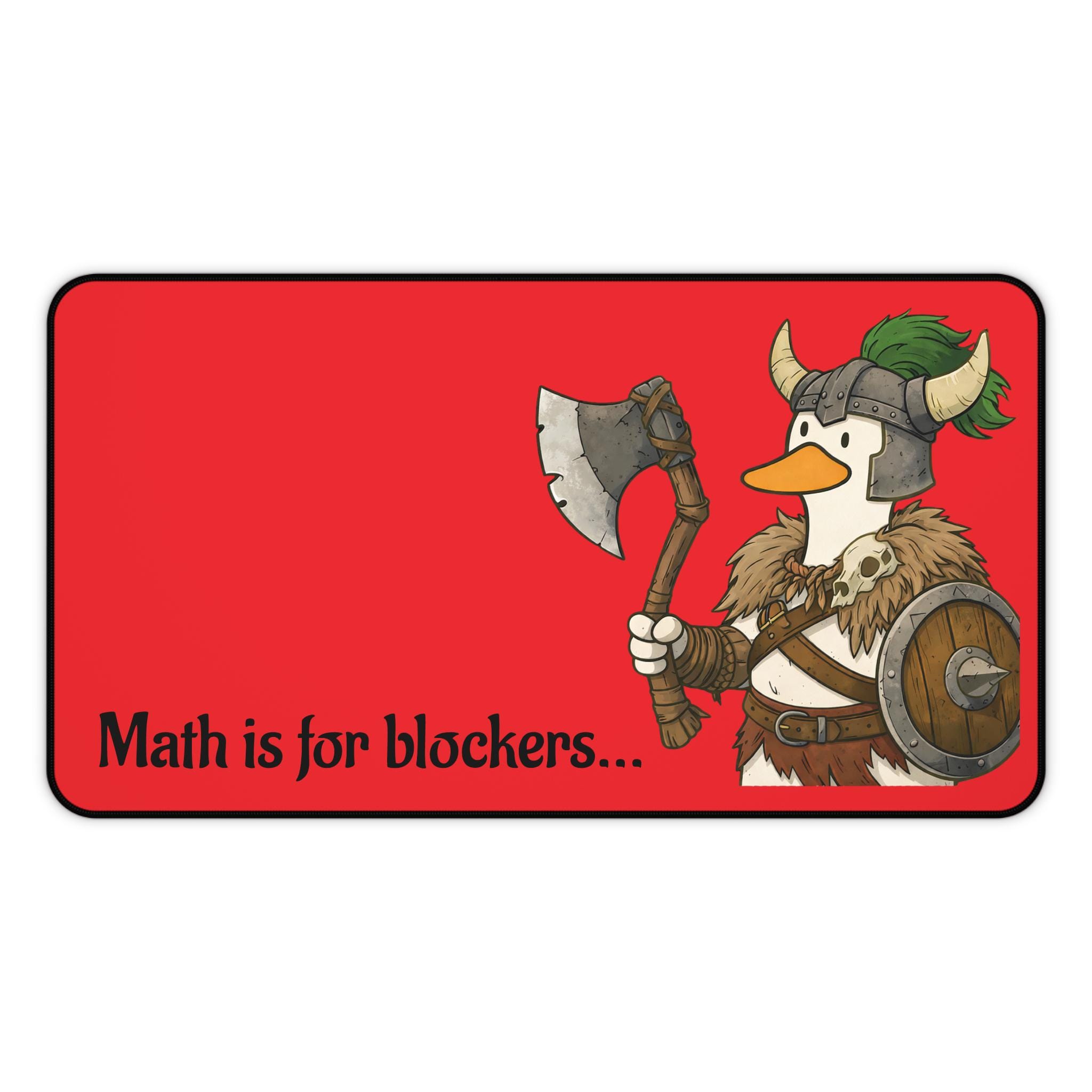 Barbarian Warrior Goose Math is for Blockers Desk Mat | TCG Playmat - Etsy