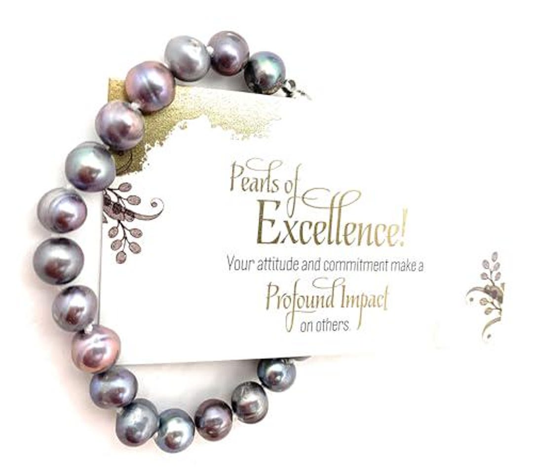 Variegated Silver Pearl Bracelet | Employee Staff Appreciation ...