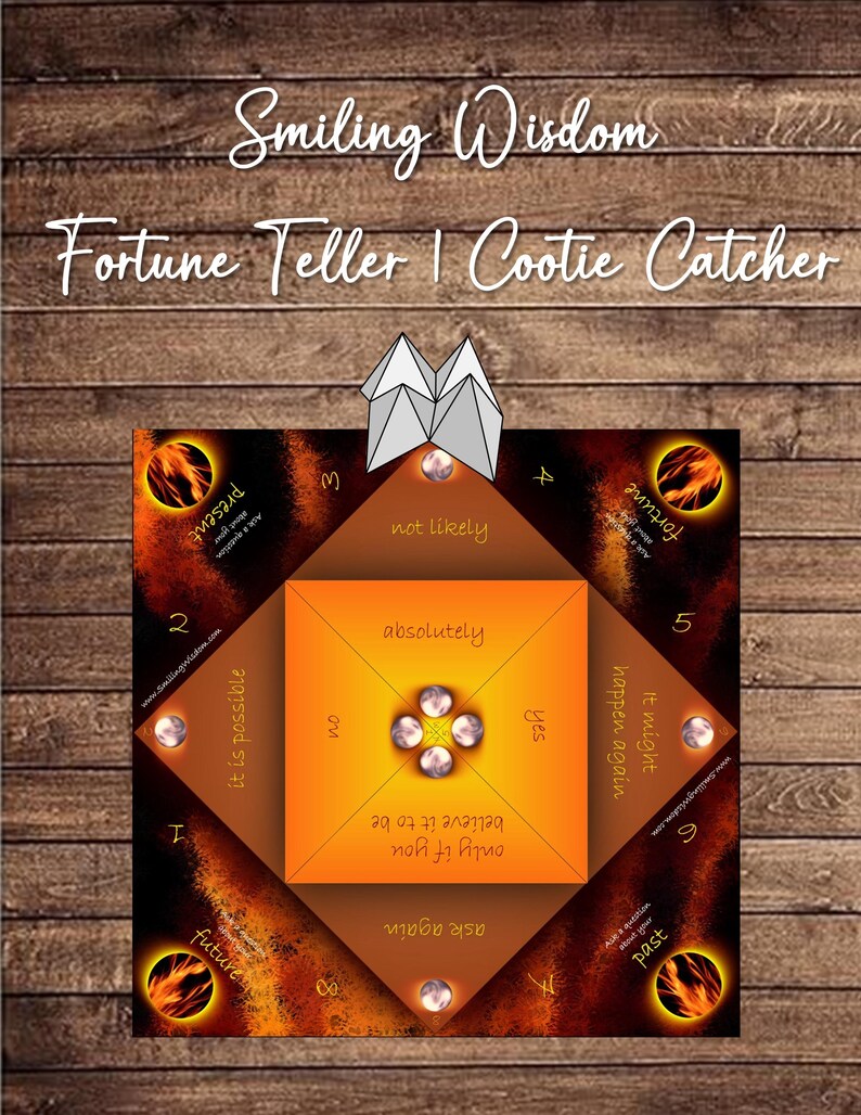 1 Printable Fire Fortune Teller Game | Wisdom and Positivity | Kids ...