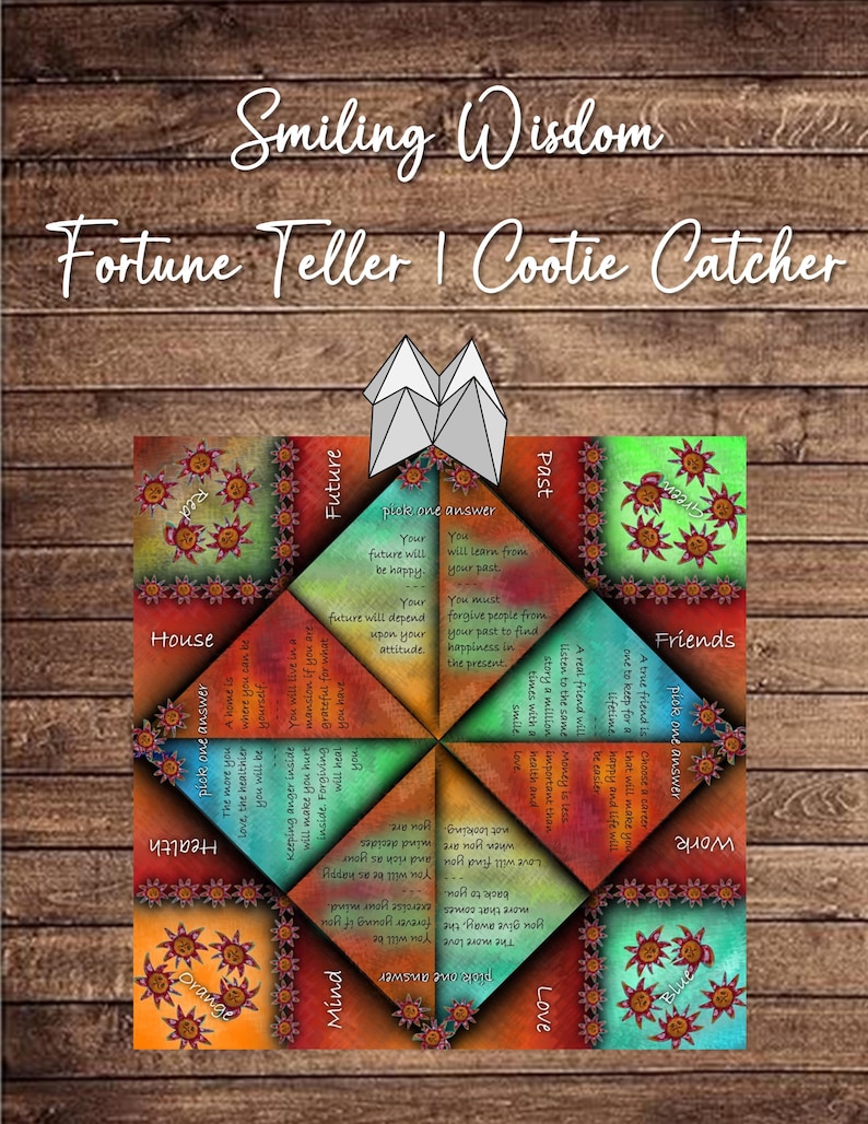 1 Printable Stars Fortune Teller Game | Wisdom and Positivity | Kids ...