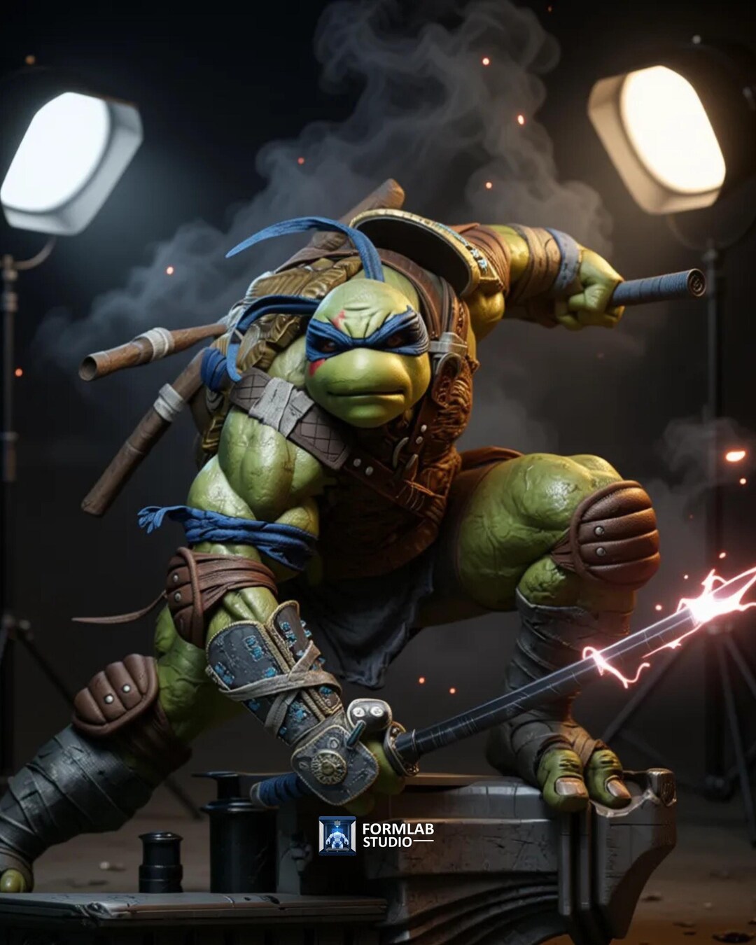 Leonardo Fan Made TMNT Dynamic Samurai Statue | 3D Print File STL ...