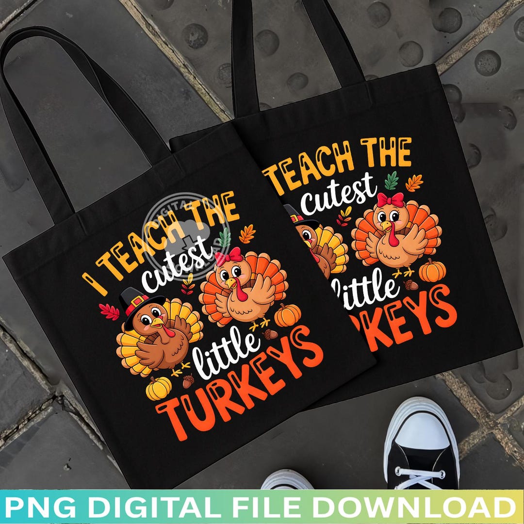 Little Turkeys PNG, Cute Classroom Thanksgiving Sublimation, Kids ...