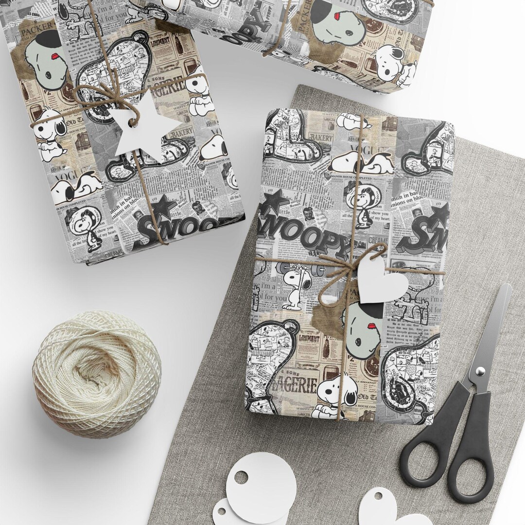Vintage Cartoon Character Wrapping Paper, Unique Gift Wrap, Fun Paper ...