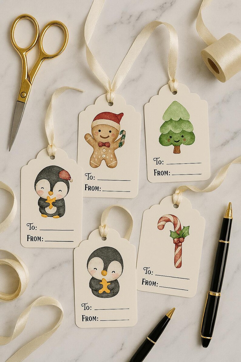 Printable Christmas Gift Tags: 27 Festive Designs (digital Download) - Etsy