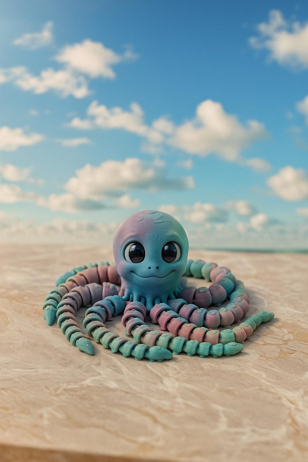 Flexible Octopus 3D Printed – Movable Figure | Rainbow Decoration ...