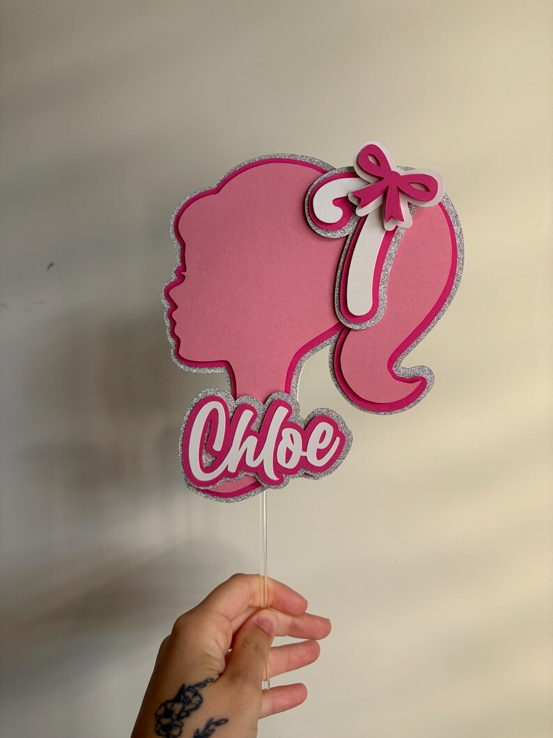 Personalized Barbie Cake Topper | Pink Doll Birthday Party Decor ...