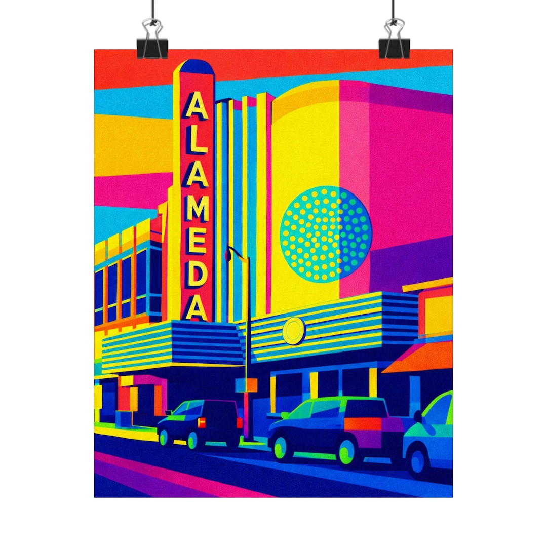 Alameda Theater Abstract Poster (8"x10") - Etsy