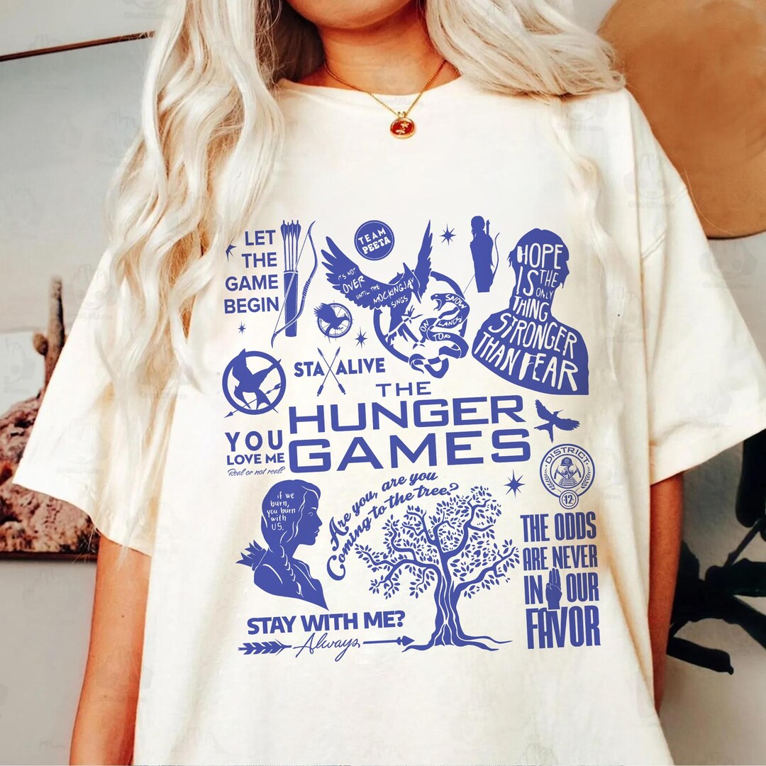 The Hunger Games Doodle Art Comfort Colors Shirt | the Hunger Games ...