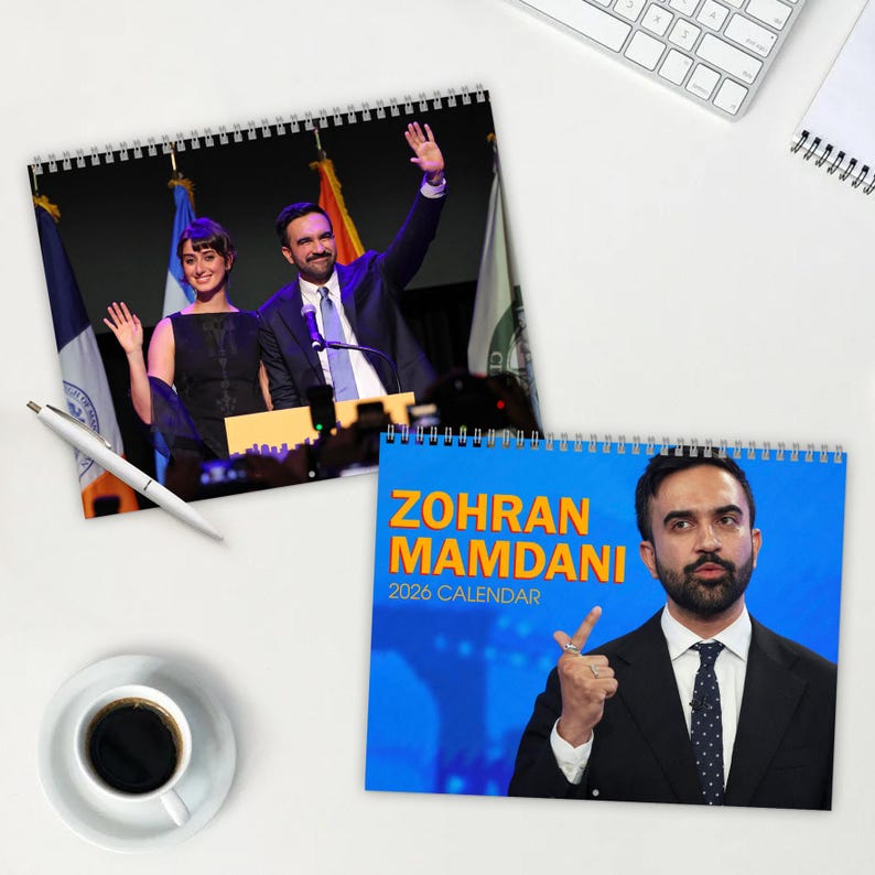 Zohran Mamdani Political Figure Calendar, Democrat Socialist 2026 ...