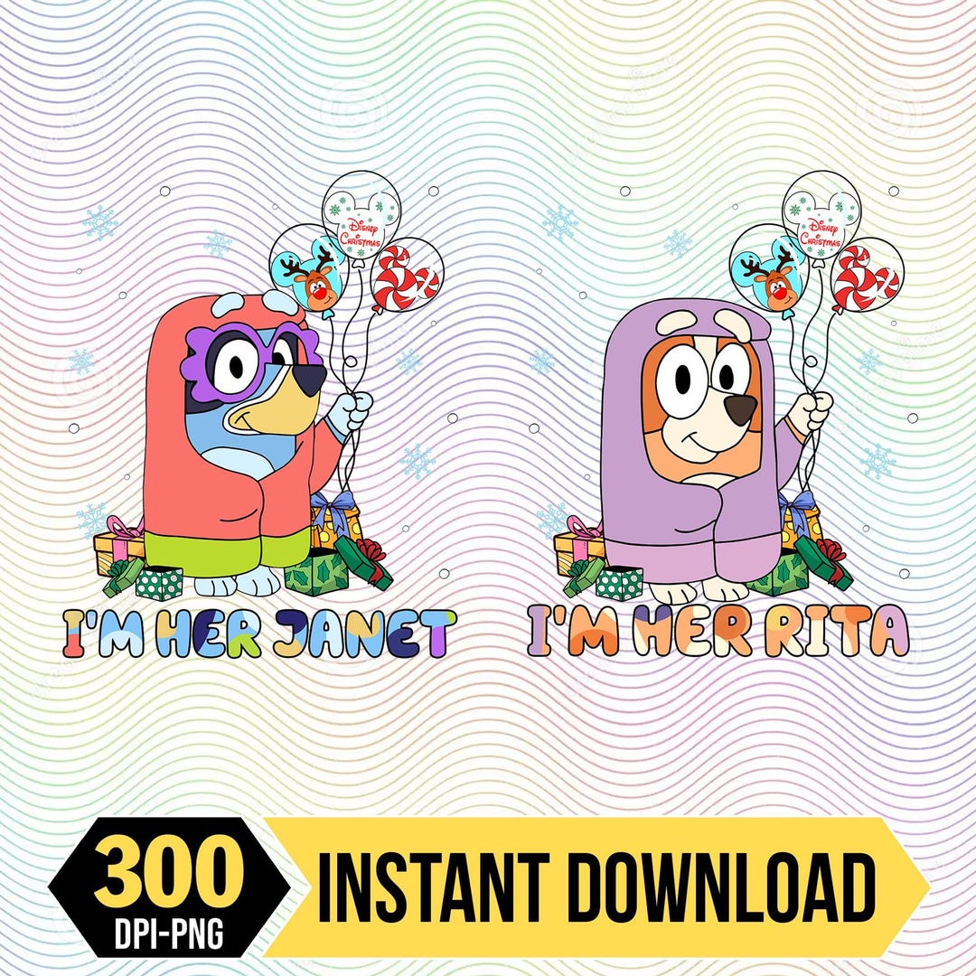 Bingo Balloon Mickey Mouse Reindeer Im Her Rita PNG, Blue Grannies PNG ...
