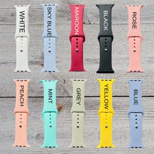 Stars Engraved Apple Watch Band | Custom Laser Engraved Silicone Straps ...