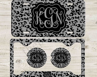 Leopard Personalized License Plate Monogram Car Tag Animal Print Car ...