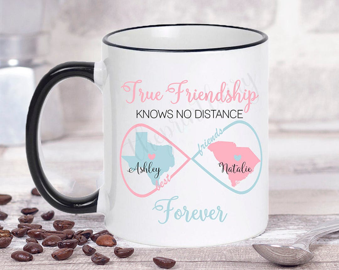 Best Friends Forever Mug, Long Distance Friendship Mug, Long Distance ...