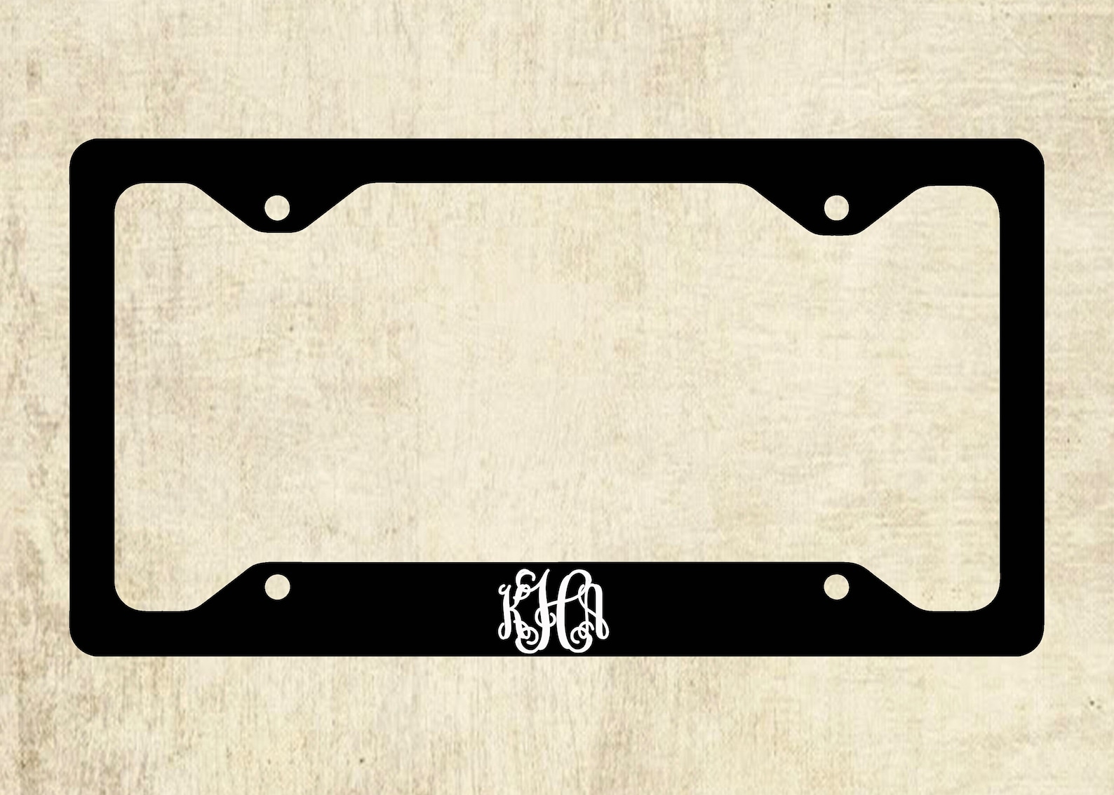 Black License Plate, Monogram Car Tag, Front License Plate Personalized ...