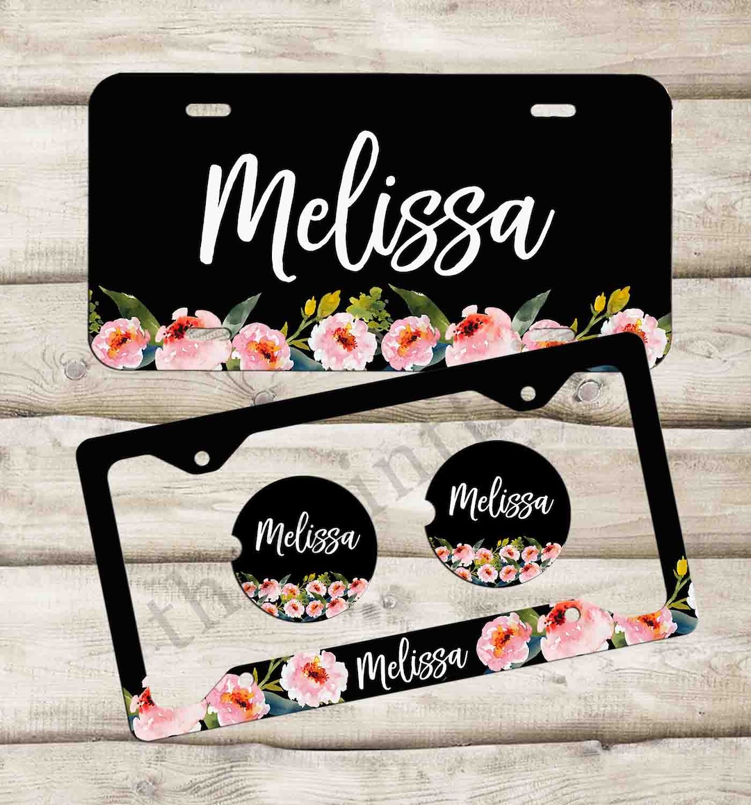 Personalized Car Tag, Custom Monogram License Plate Frame, Personalized ...