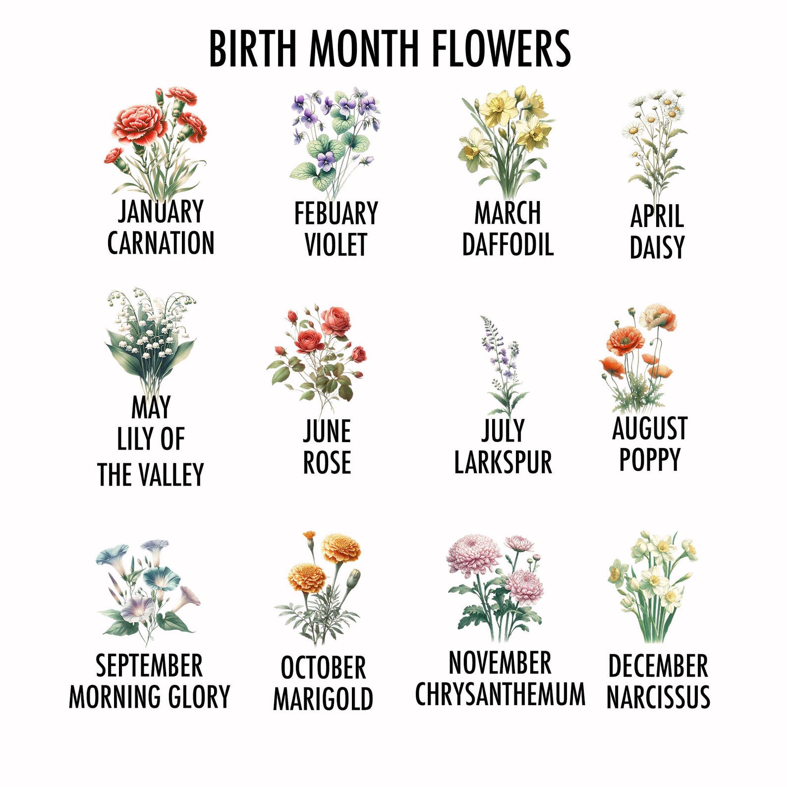 Personalized Birth Flower Succulent Pots, Succulent Planter With ...