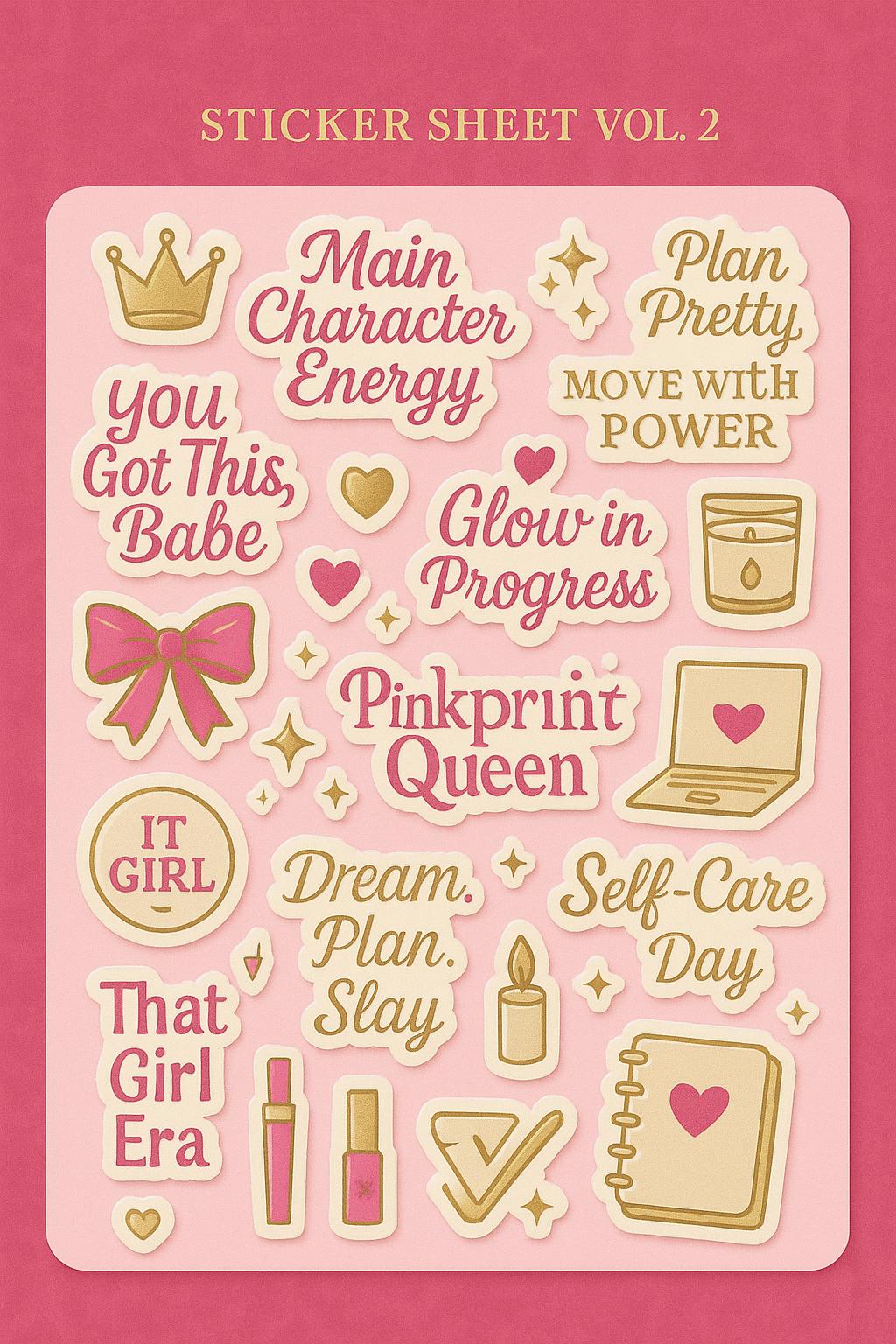 The Pinkprint Planner: Luxury Hot Pink & Gold Foil Planner - Etsy