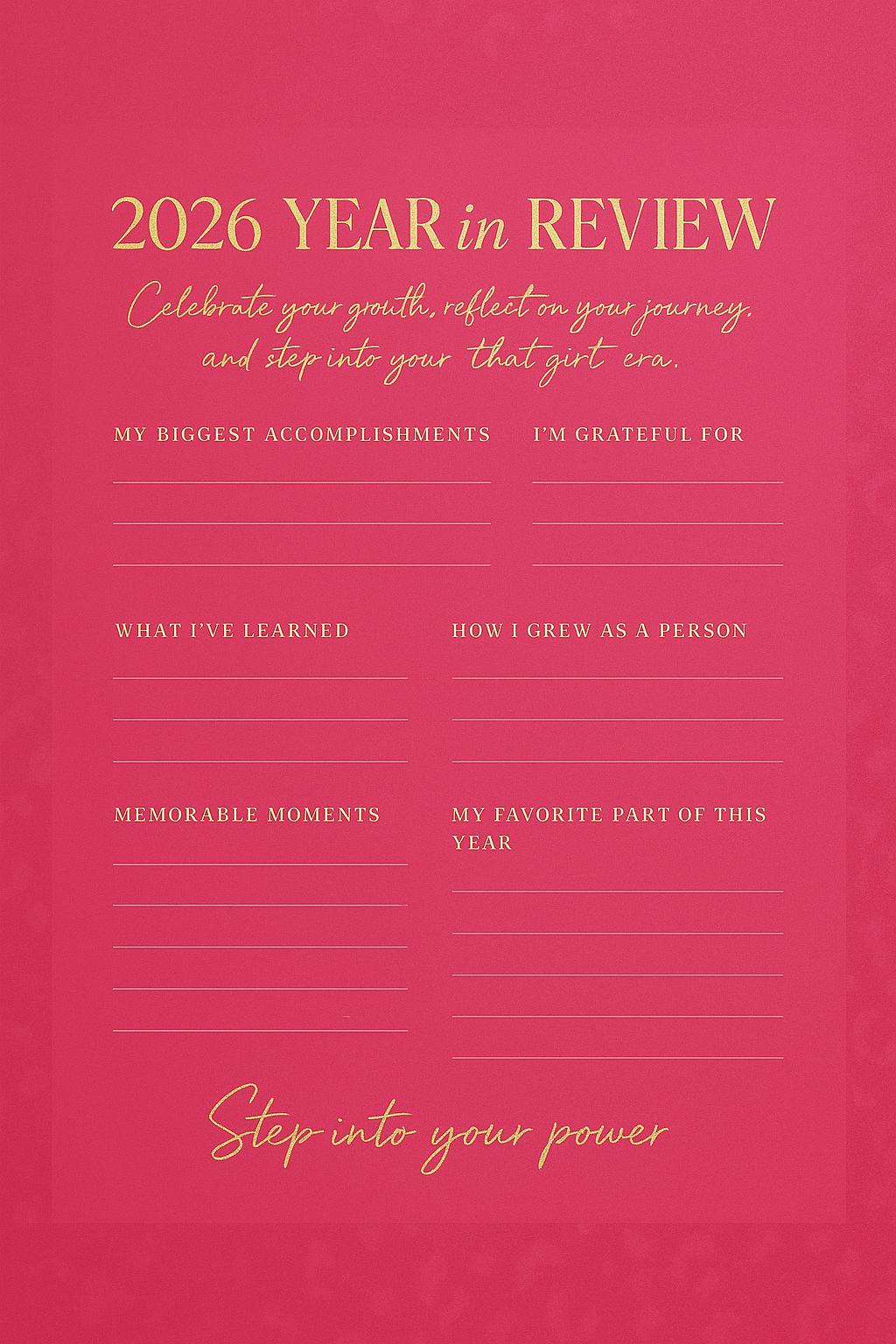 The Pinkprint Planner: Luxury Hot Pink & Gold Foil Planner - Etsy