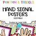 Pom Poms and Tassels Hand Signal Posters - Etsy