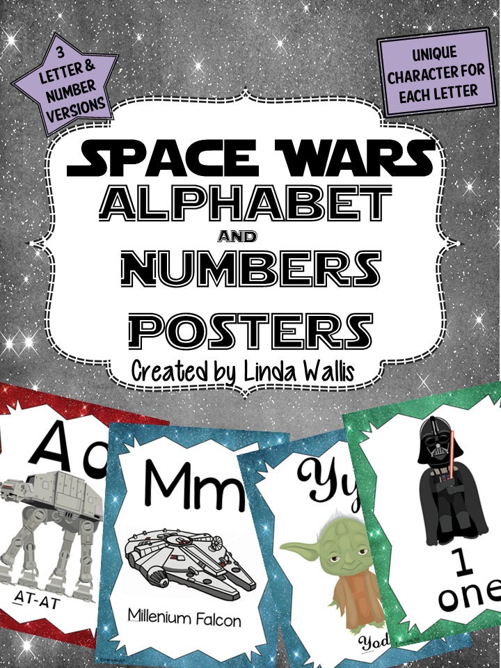 Star Wars Themed Alphabet & Number Posters - Etsy
