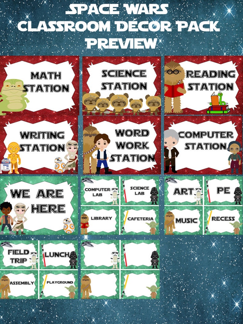 Star Wars Themed Classroom Decor Pack - Etsy
