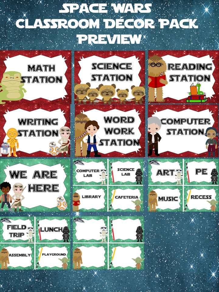 Star Wars Themed Classroom Decor Pack - Etsy