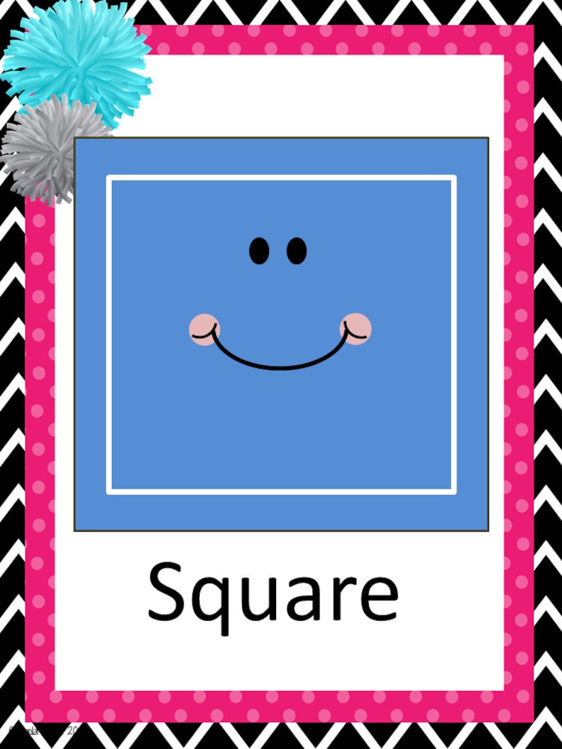 Pom Poms and Tassels 2D and 3D Shapes Posters, Half Posters and Sorting ...